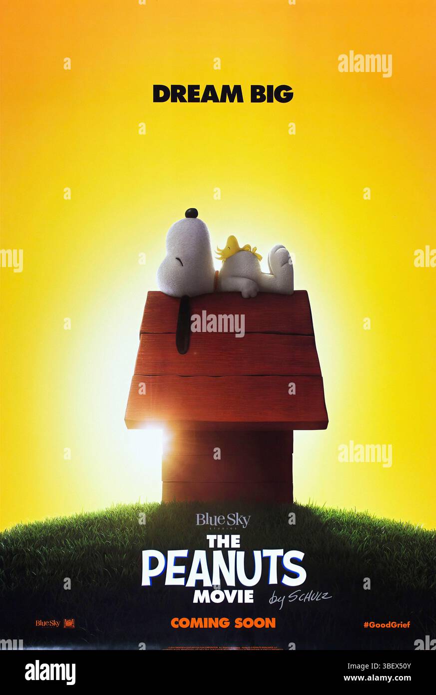 Blue Sky THE PEANUTS MOVIE by - Original Movie Poster Stock Photo - Alamy