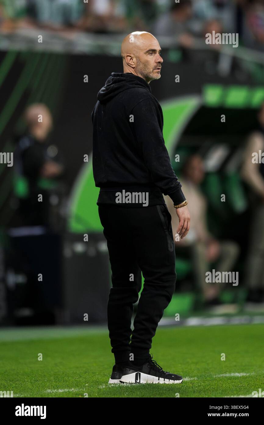 Enzo Maresca, head coach of Chelsea FC, looks on during the UEFA ...
