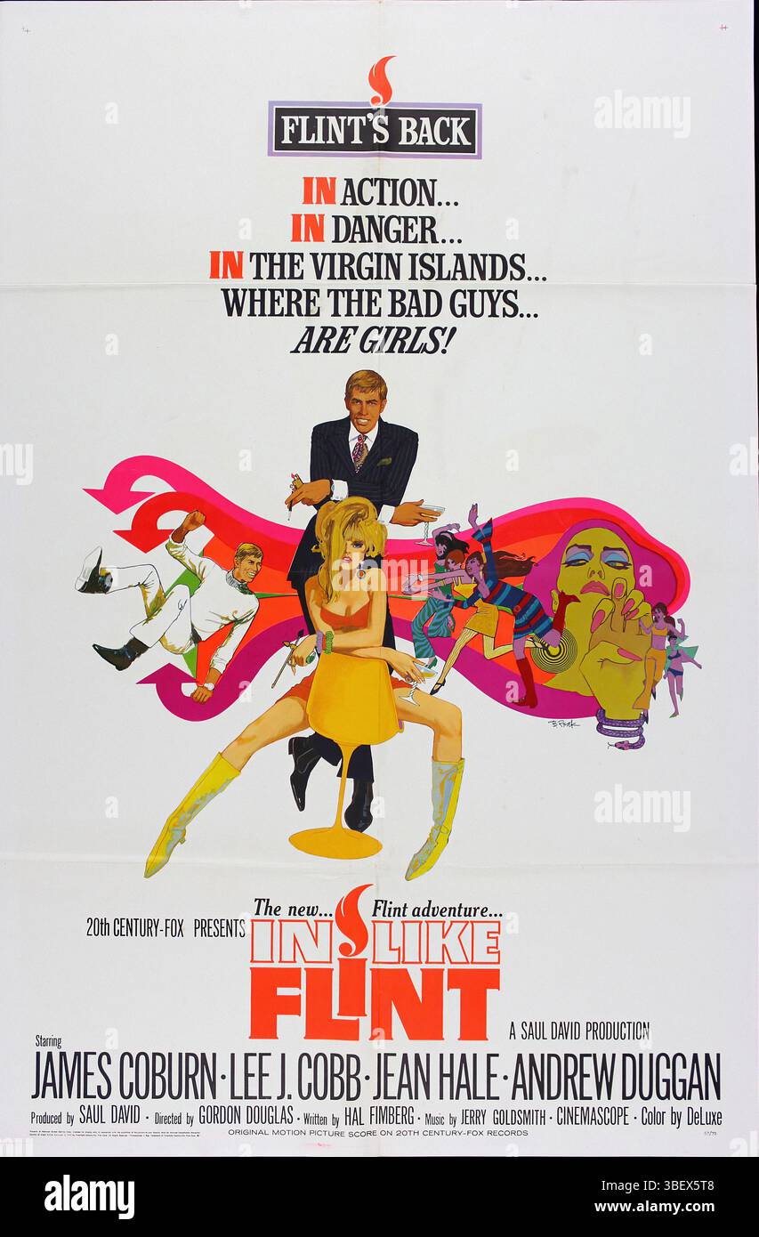 IN LIKE FLINT - Original Movie Poster Stock Photo - Alamy