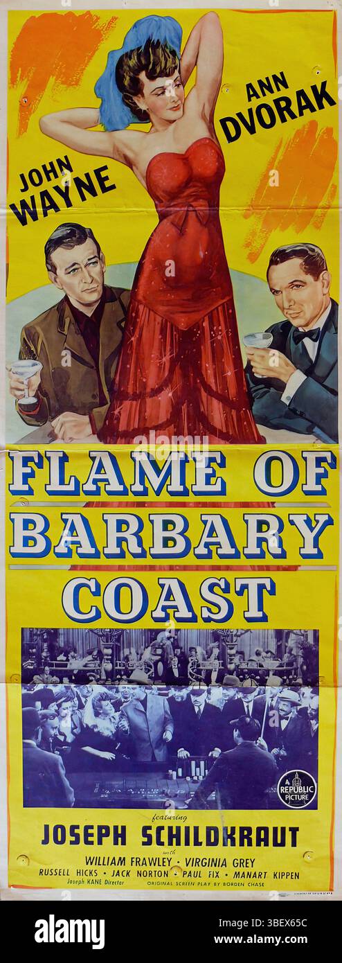 FLAME OF BARBARY COAST - Original Movie Poster Stock Photo - Alamy