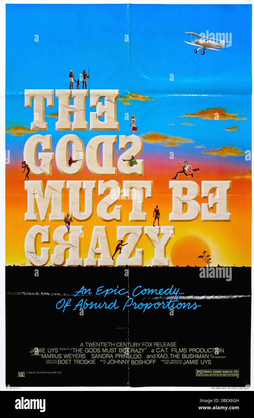 The Gods Must Be Crazy - Original Movie Poster Stock Photo - Alamy