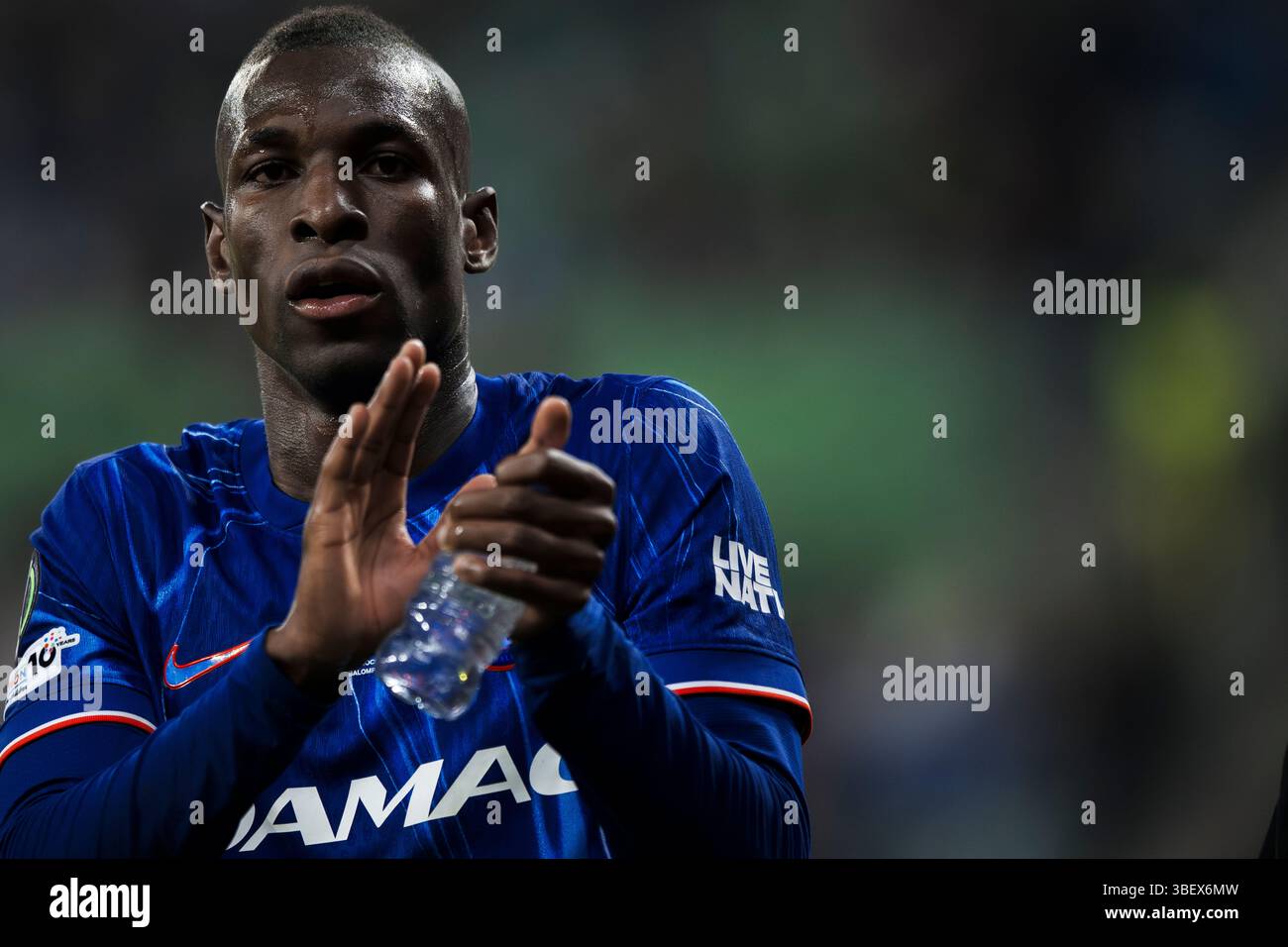 Nicolas Jackson of Chelsea FC looks on during the UEFA Conference ...