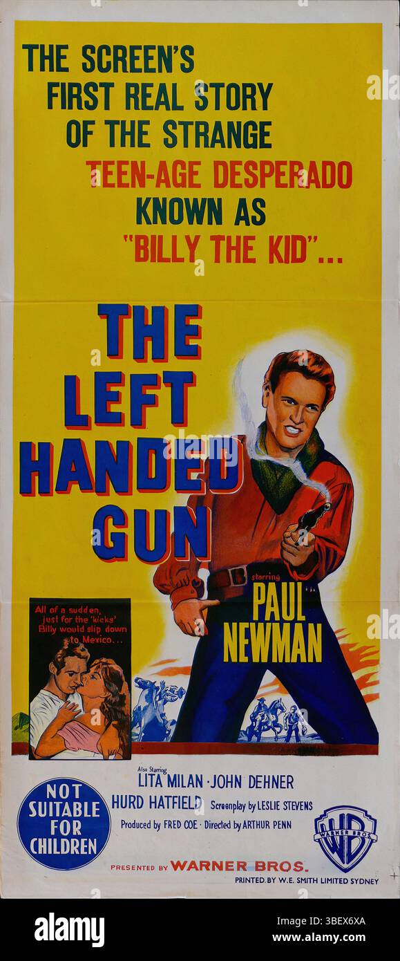 THE LEFT HANDED GUN - Original Movie Poster Stock Photo - Alamy