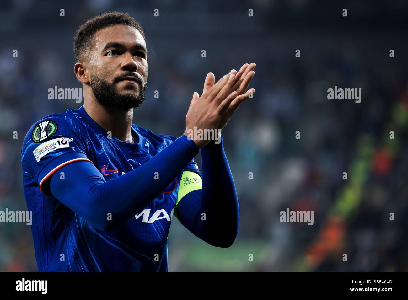 Reece James of Chelsea FC gestures following the final whistle of the ...