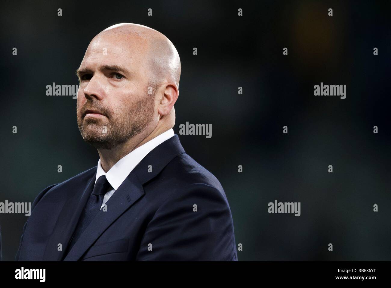 Jason Gannon looks on during the award ceremony following the UEFA ...