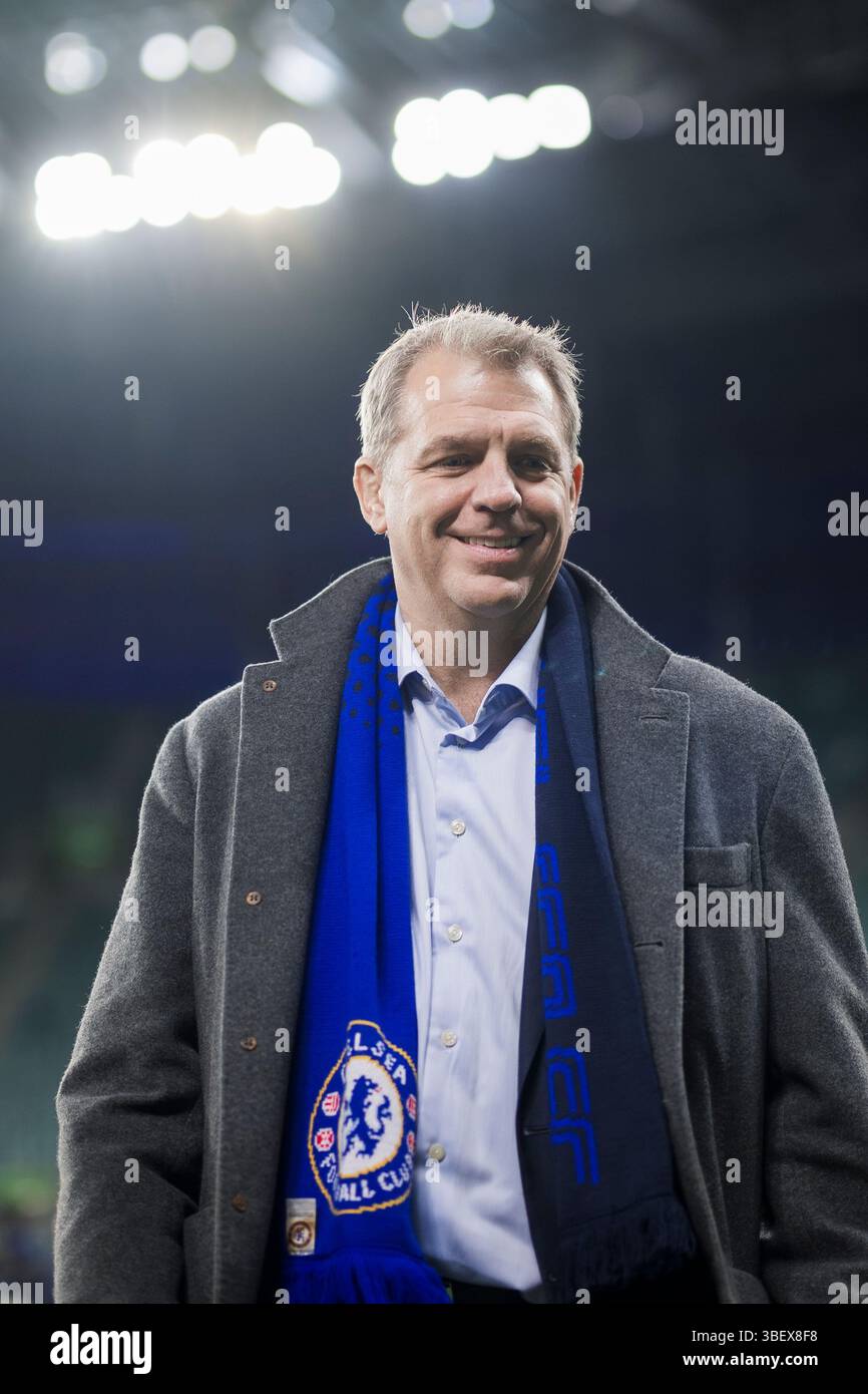 Todd Boehly smiles during the award ceremony following the UEFA ...