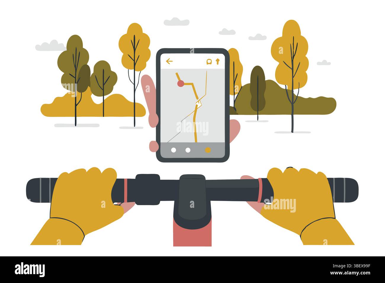 Navigating with a map Stock Vector Images - Alamy