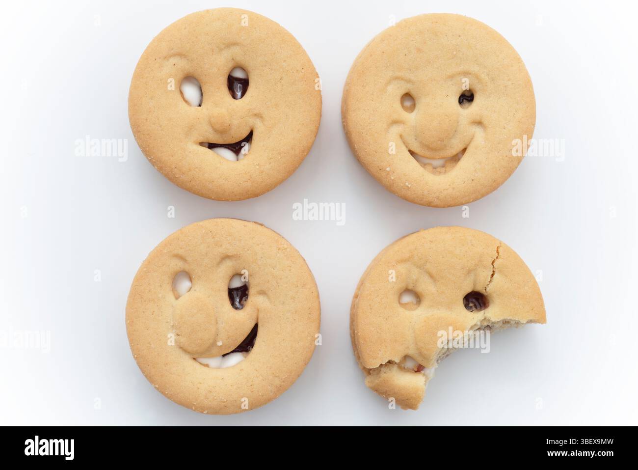 McVities Happy Faces biscuits Stock Photo - Alamy