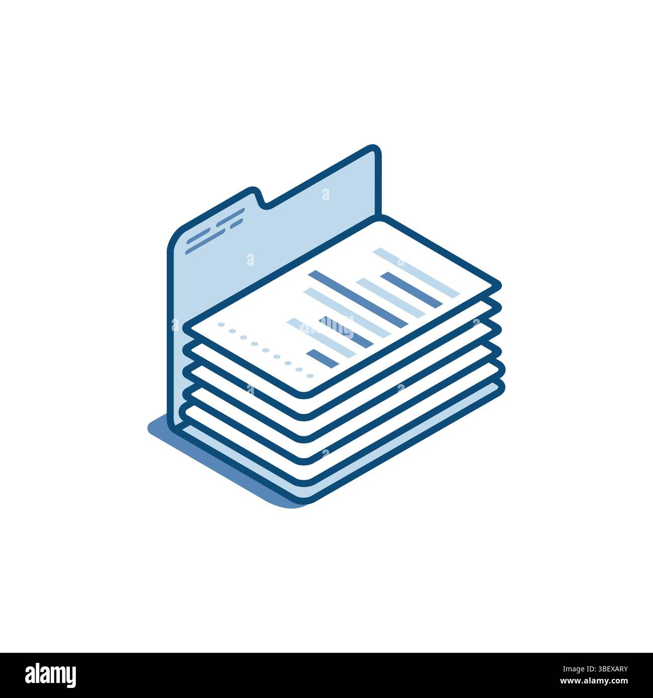 Stack paper in linear Stock Vector Images - Alamy