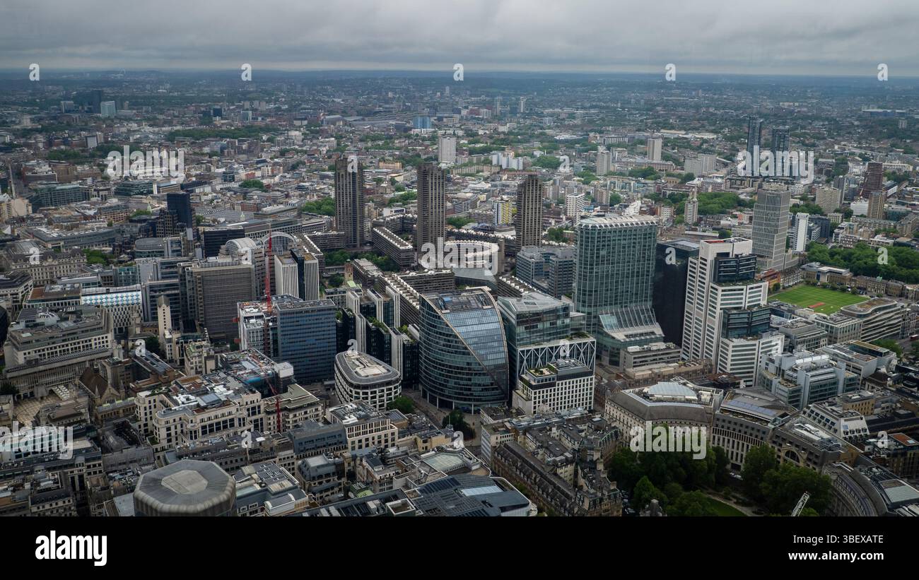 A wide aerial view of The Barbican Estate, London Stock Photo - Alamy