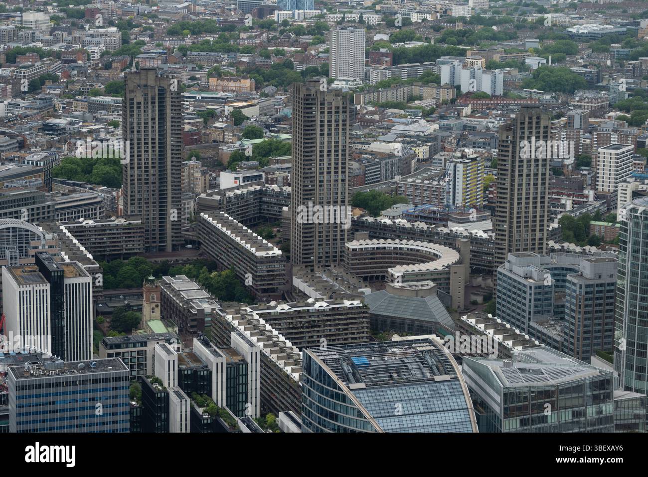 An aerial view of The Barbican Estate, London Stock Photo - Alamy