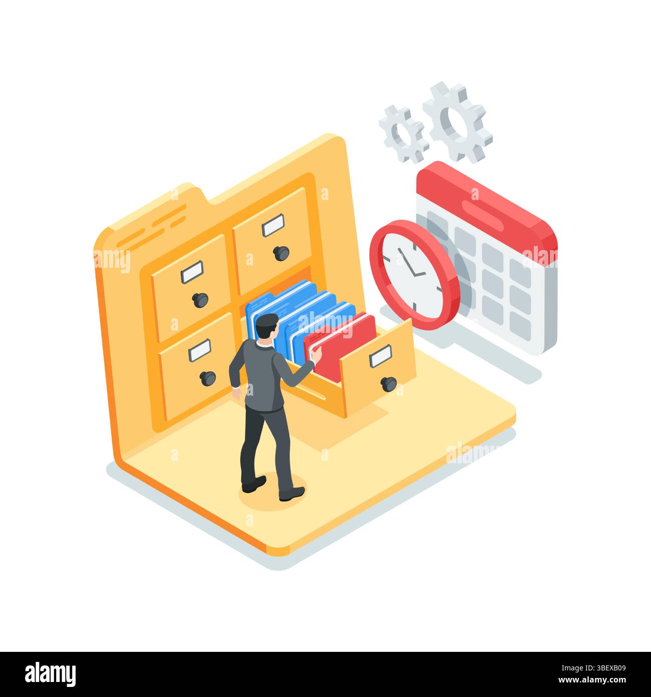 Open source man working on Stock Vector Images - Alamy