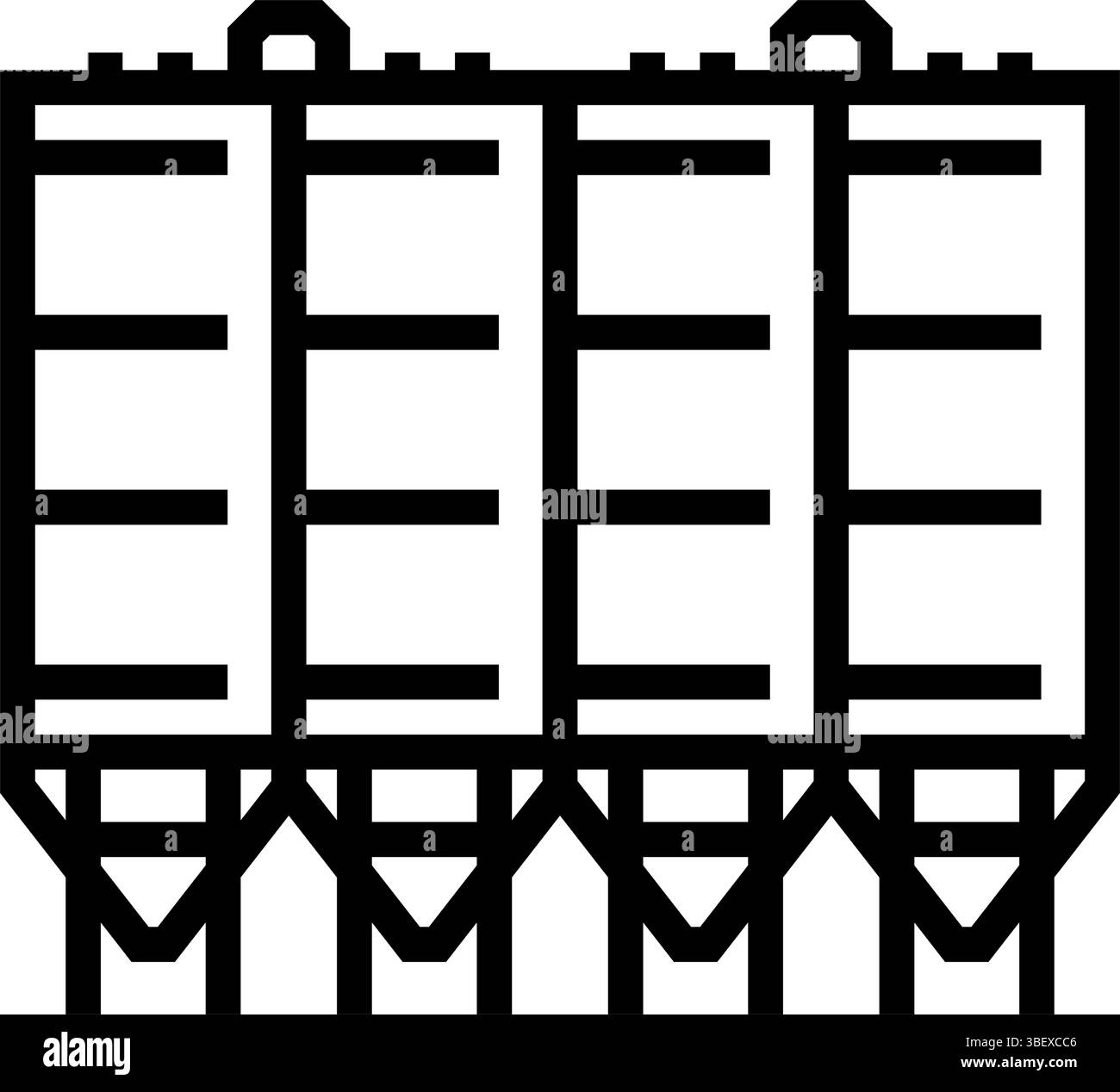 bulk storage cement production line icon vector illustration Stock ...