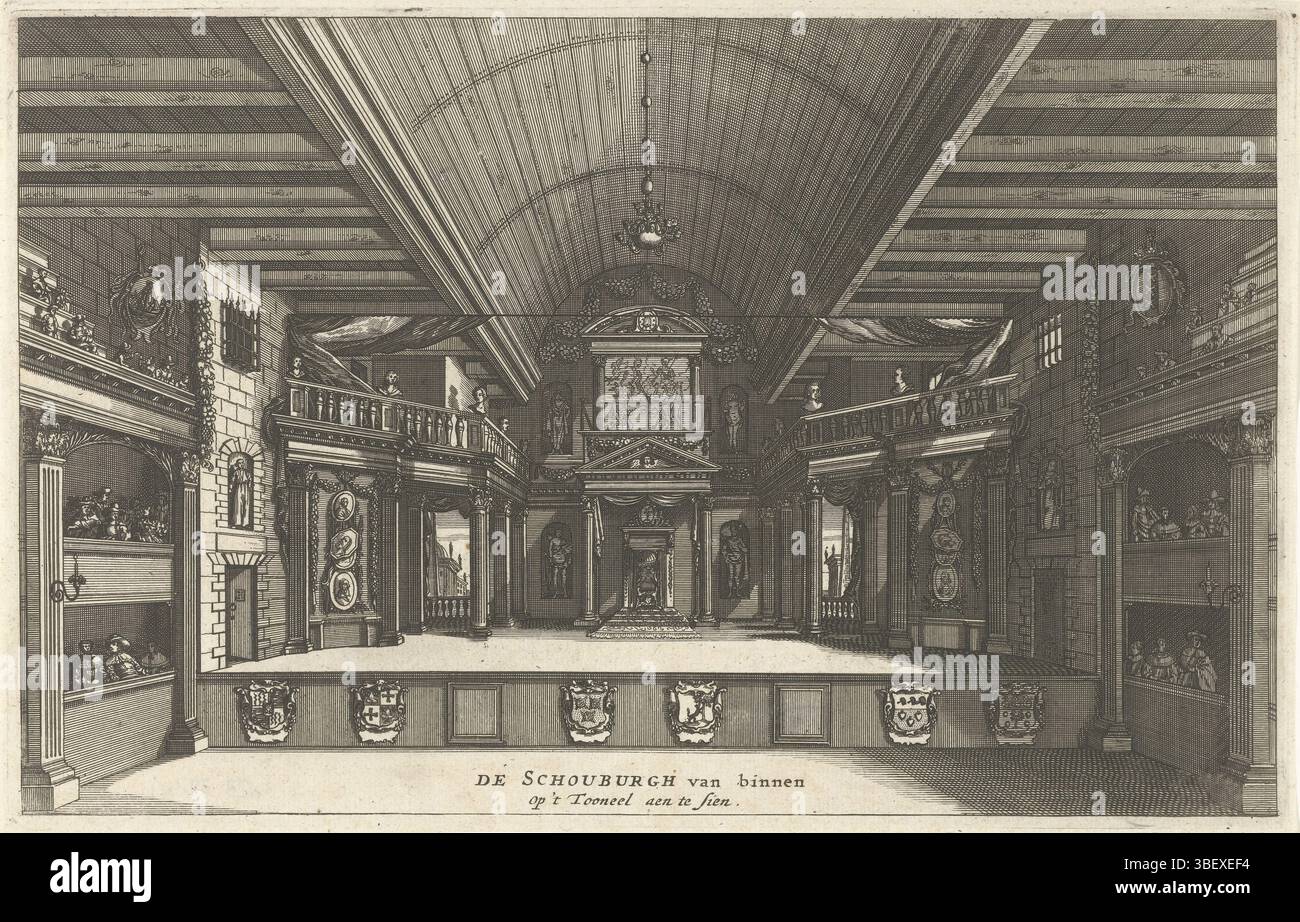Toneel van de amsterdamse schouwburg aan de keizersgracht te ams hi-res ...