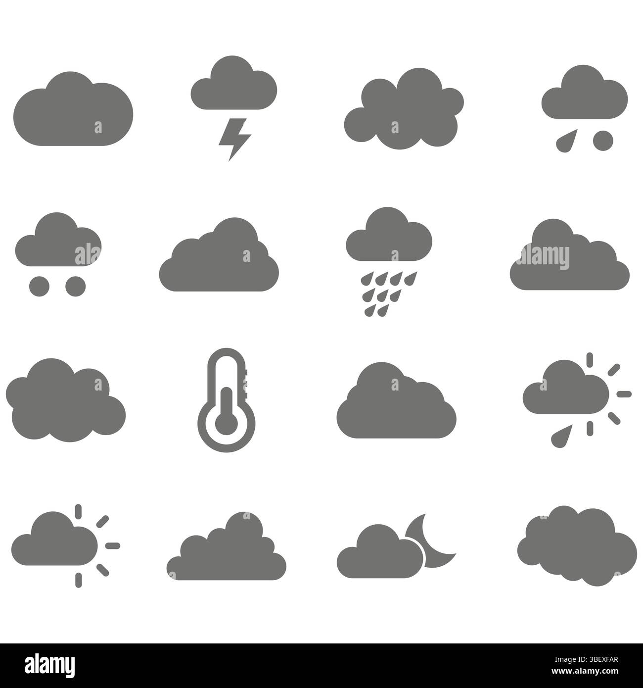 clouds icons set , clouds icons Stock Vector Image & Art - Alamy
