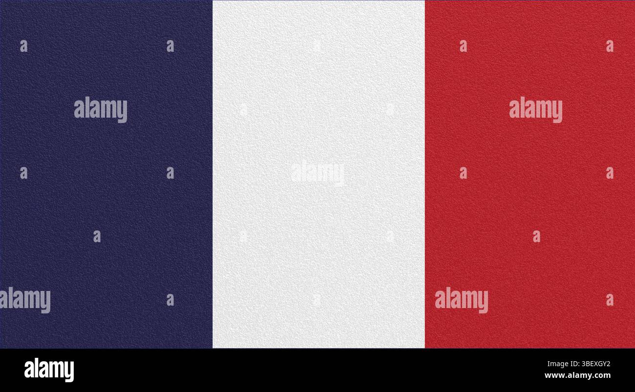 Flag of France on abstract grainy plastic texture background Stock ...