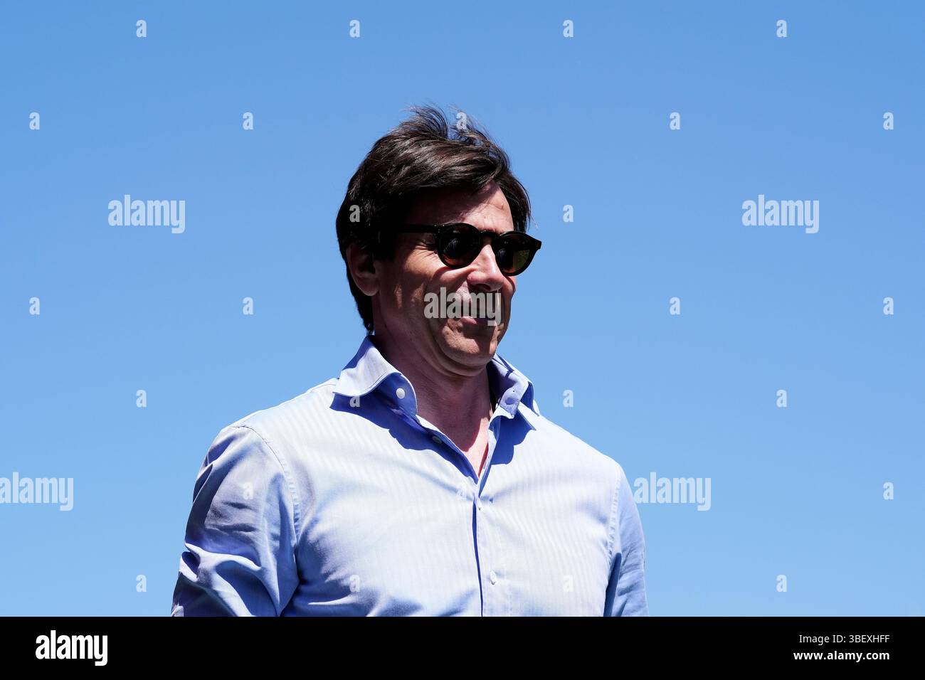 Mercedes team principal Toto Wolff arrives at the Circuit de Barcelona ...
