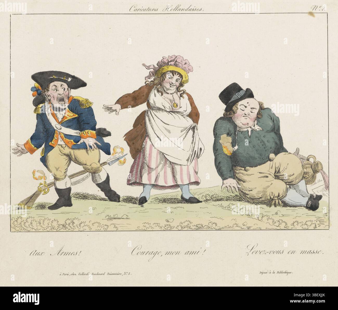 Cruikshank, Isaac, Paris, Vallardi, France, Caricatures Hollandaise ...