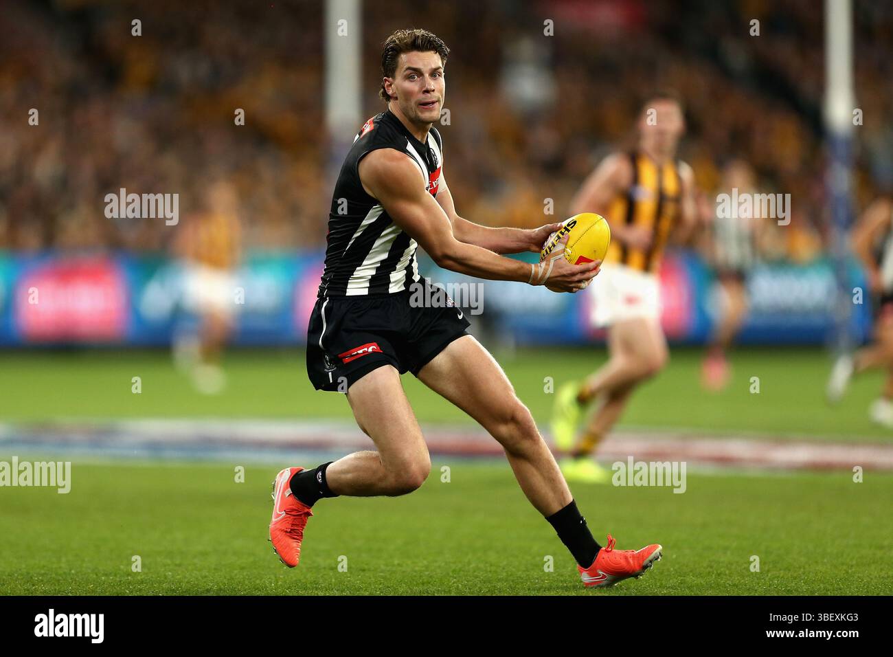 Melbourne, Australia. 30th May, 2025. Patrick Lipinski of the Magpies ...