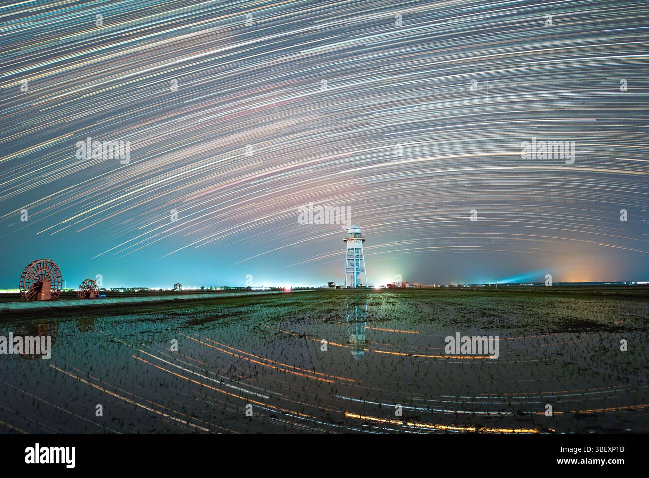 (250530) -- HARBIN, May 30, 2025 (Xinhua) -- This stack composite photo ...