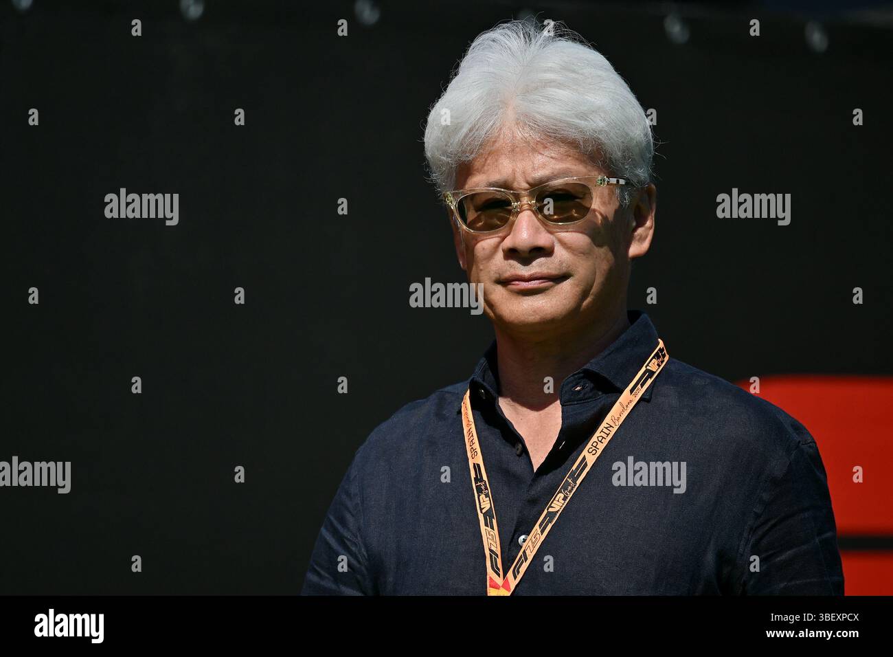 BARCELONA, SPAIN - MAY 30: Nobuaki Tsunoda, father of Yuki Tsunoda of ...