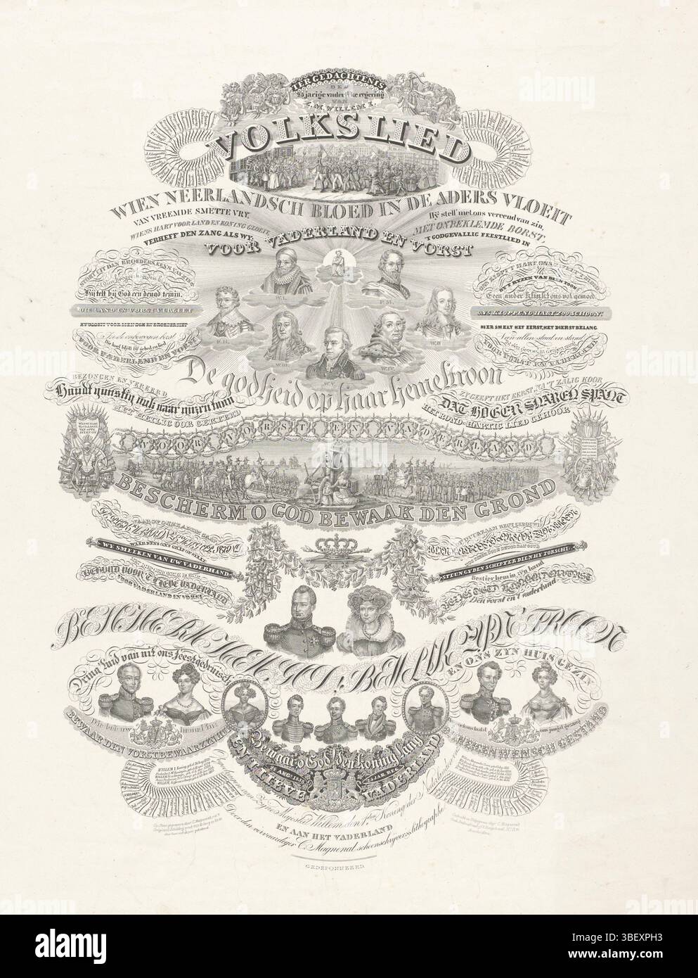 Amsterdam, Magnenat, Willem Charles, Amsterdam, Calligraphy of the song ...