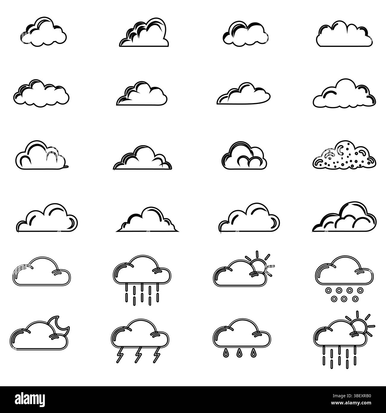 clouds icons , clouds icons set Stock Vector Image & Art - Alamy