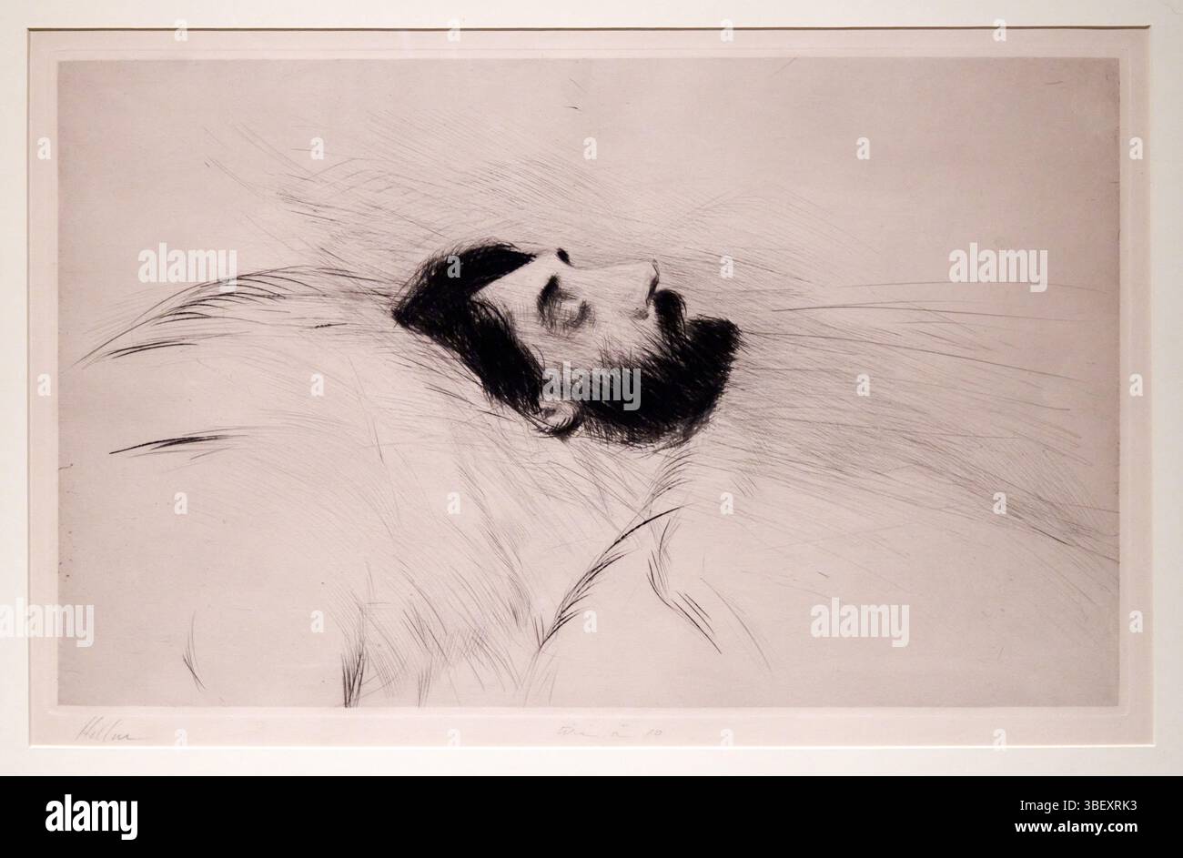 Marcel Proust on his Deathbed, 1922, Drypoint on paper, Paul-César ...