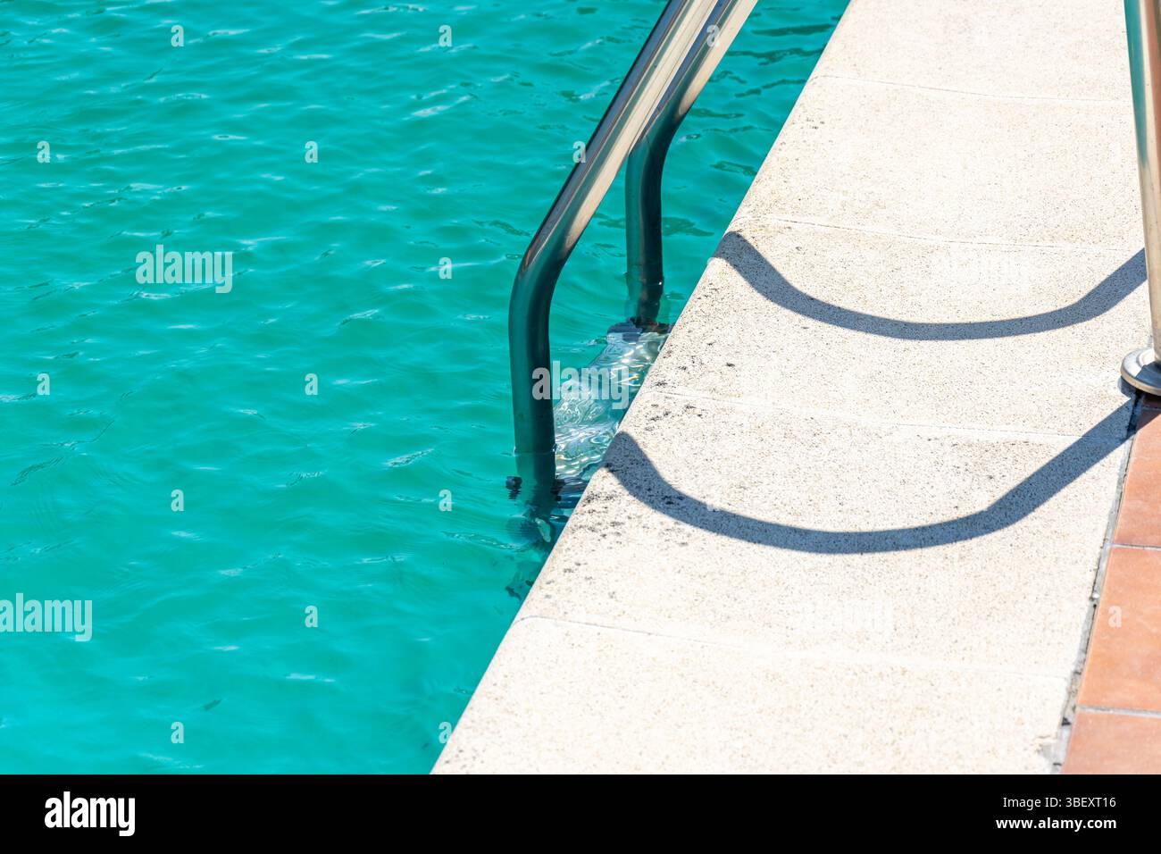 Swimming pool handrail edge hi-res stock photography and images - Alamy