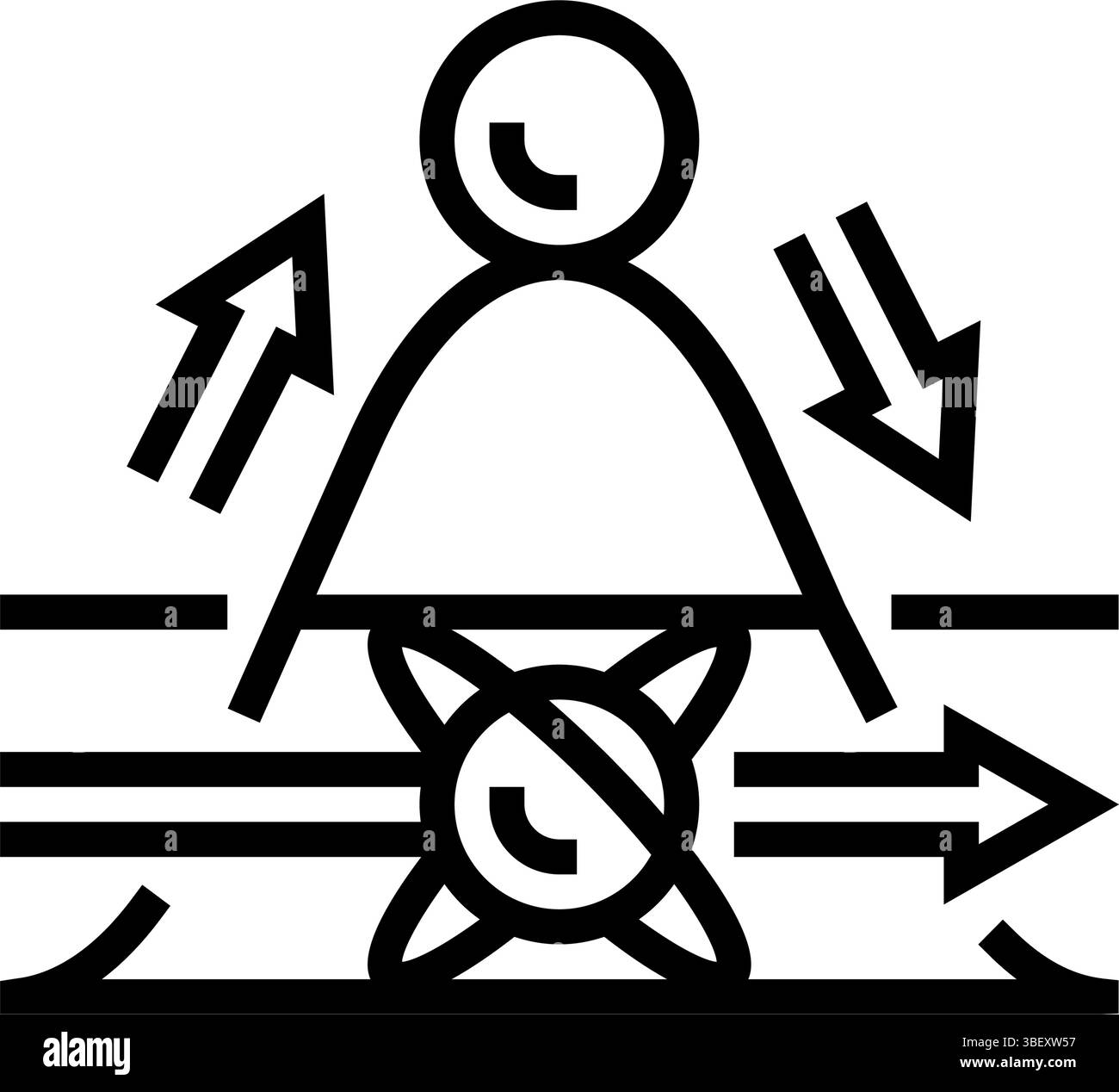 tunneling quantum computer line icon vector illustration Stock Vector Image & Art - Alamy