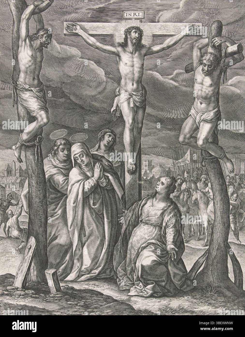 Two crucified criminals mary magdalene hi-res stock photography and ...