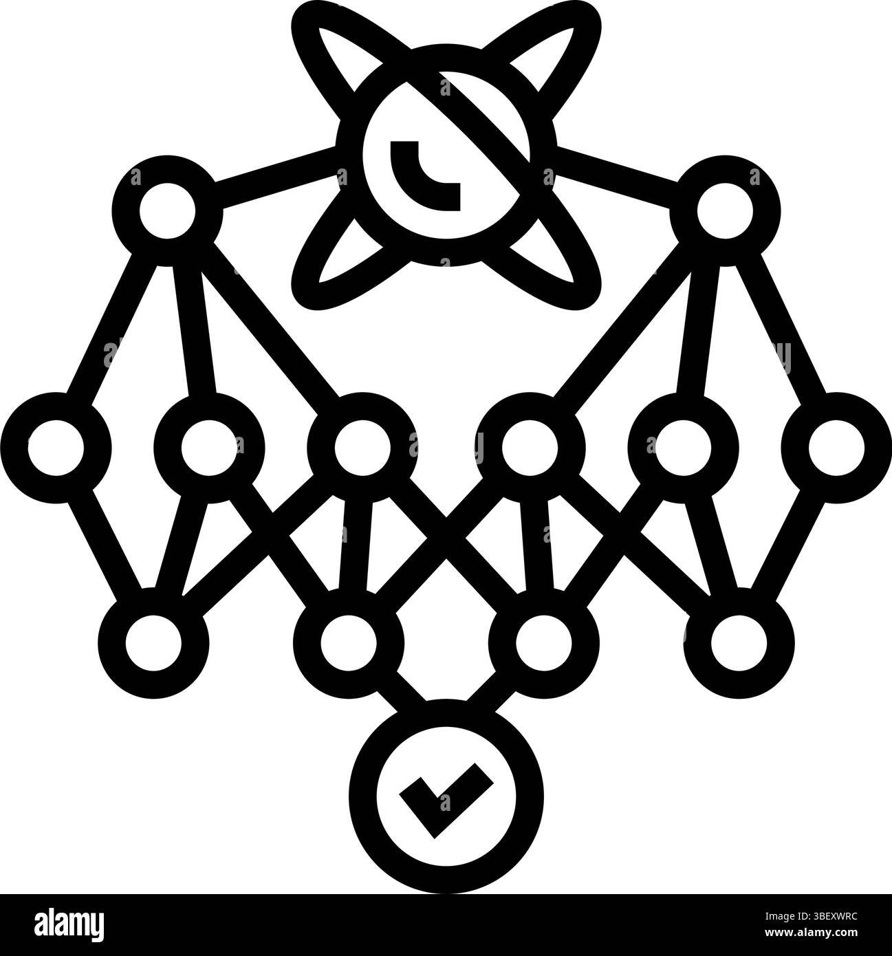 supremacy quantum computer line icon vector illustration Stock Vector ...