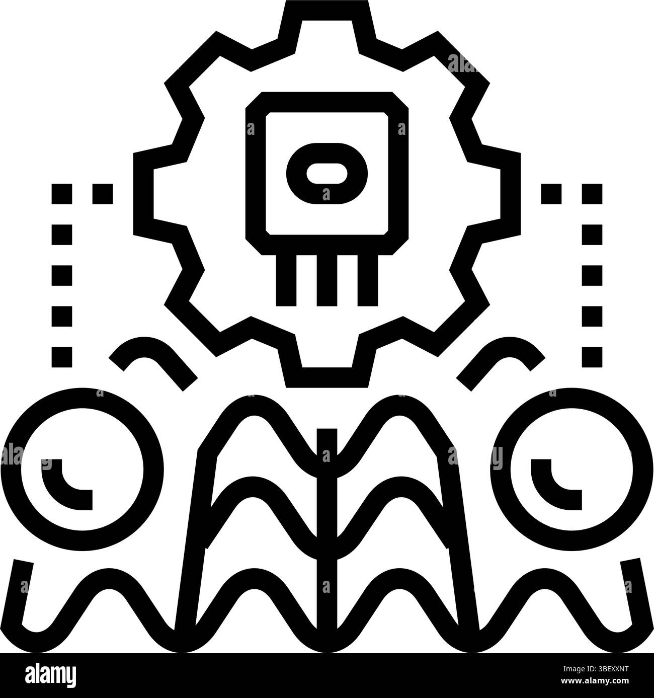 simulator quantum computer line icon vector illustration Stock Vector Image & Art - Alamy