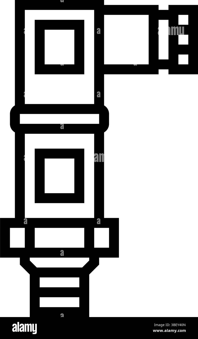 pressure sensor module line icon vector illustration Stock Vector Image ...