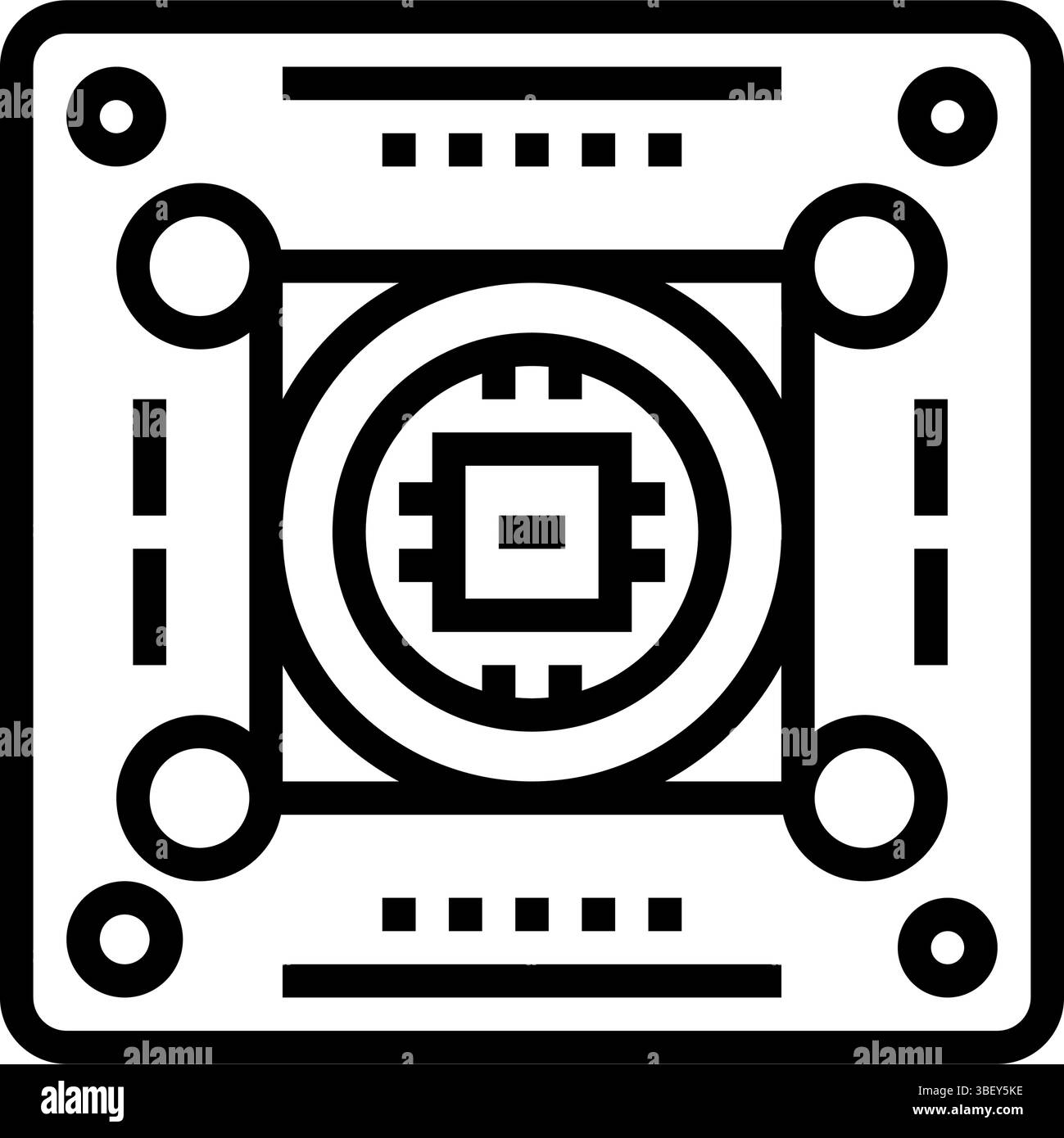 color detection sensor line icon vector illustration Stock Vector Image ...