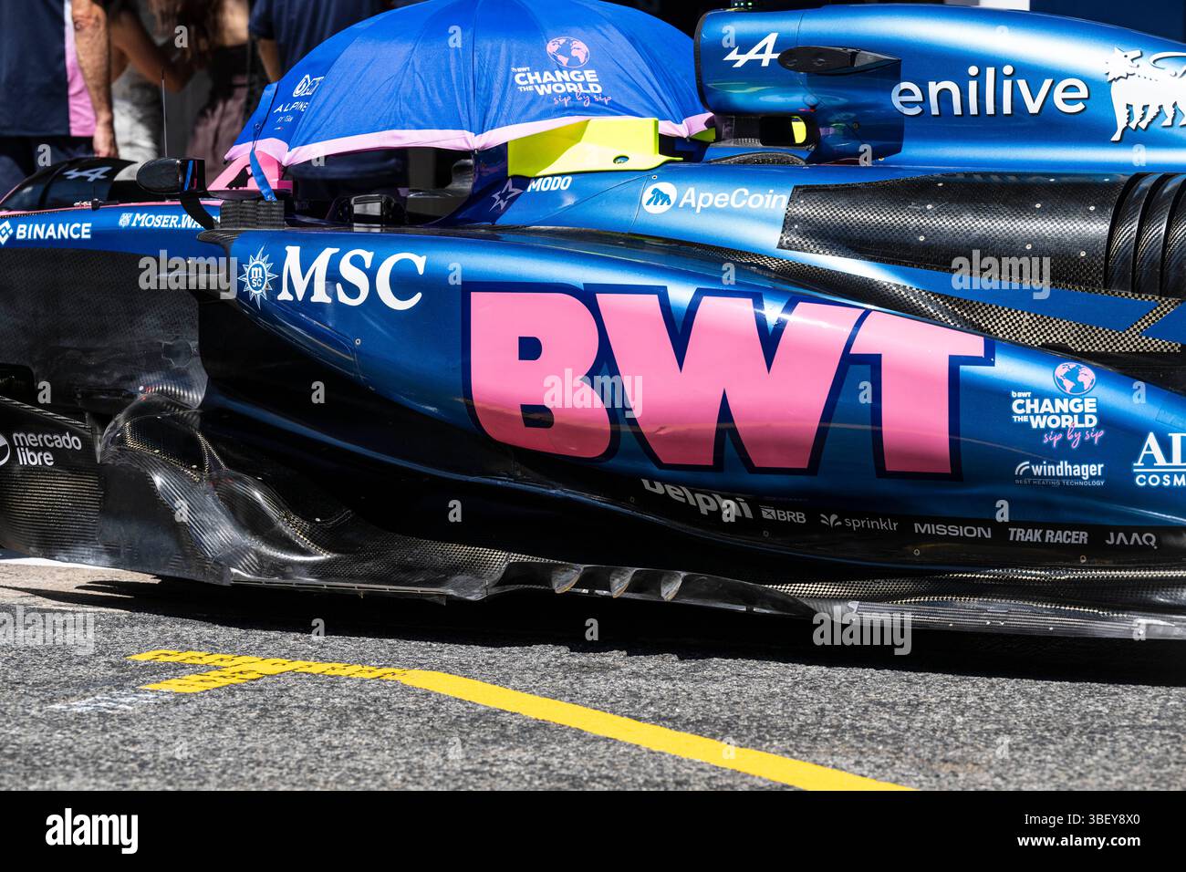 Alpine F1 Team A525, mechanical detail, floor fence, during the Formula ...