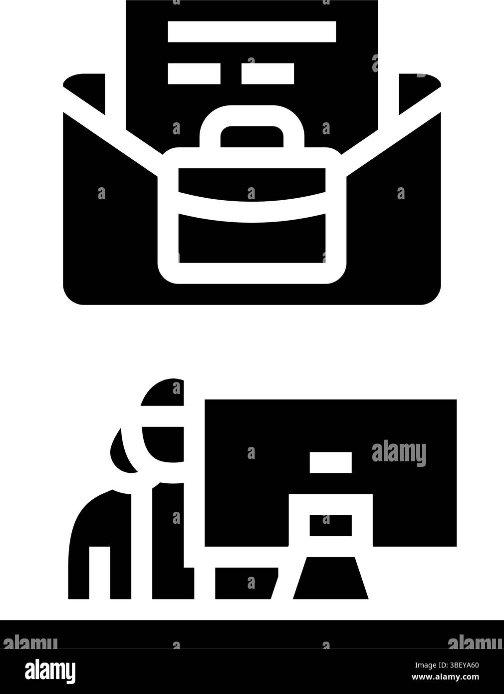 Business Correspondence Office Assistant Glyph Icon Vector Illustration Stock Vector Image And Art