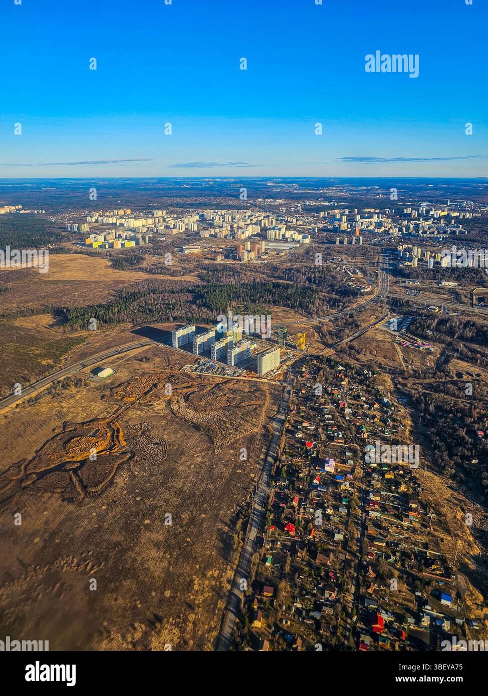 Aerial of the satellitte cities of Moscow, Russia Stock Photo - Alamy