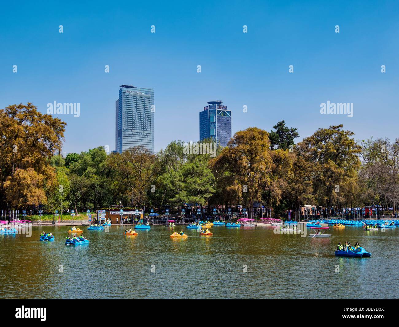 Chapultepec Lake, Bosque de Chapultepec Park, Mexico City, Mexico Stock ...