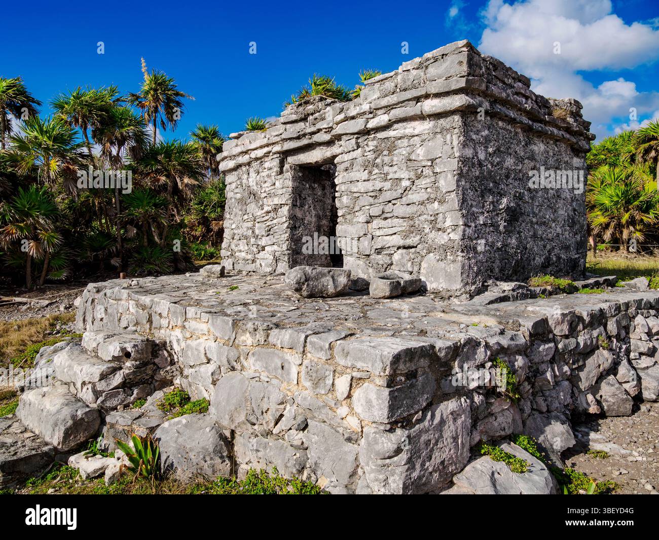 Temple 54, Tulum Archeological Site, Quintana Roo State, Mexico Stock ...