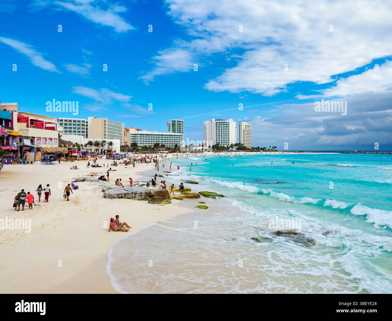 Chacmool Beach, Cancun, Quintana Roo State, Mexico Stock Photo - Alamy