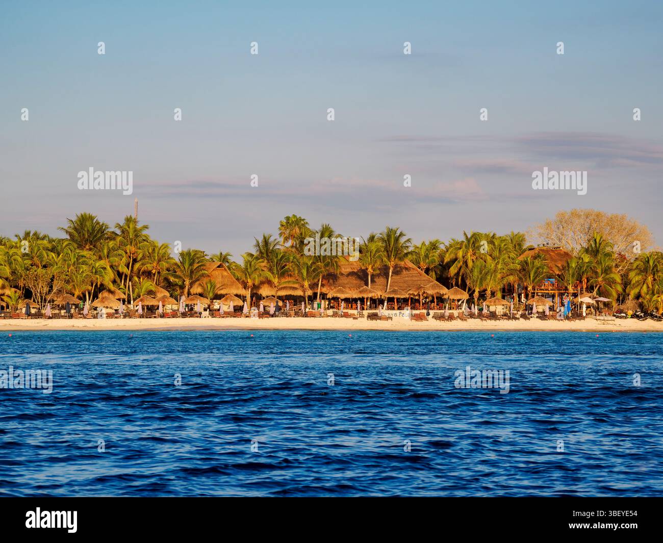 West Coast at sunset, Cozumel Island, Quintana Roo State, Mexico Stock ...