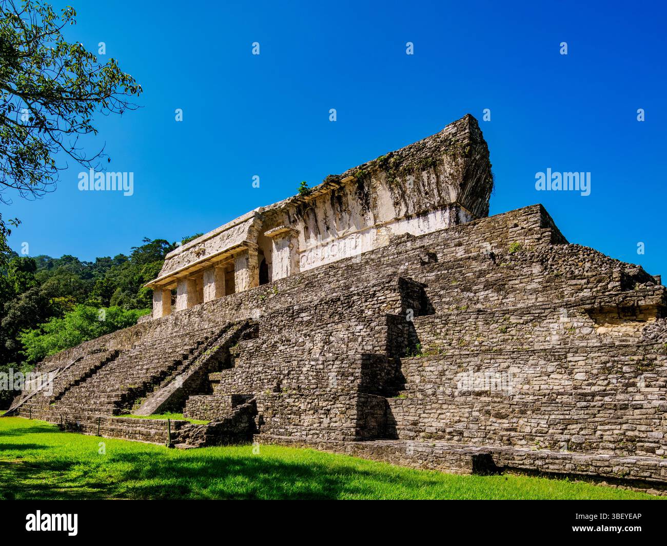 The Palace, Palenque Archaeological Site, Palenque, Chiapas State ...