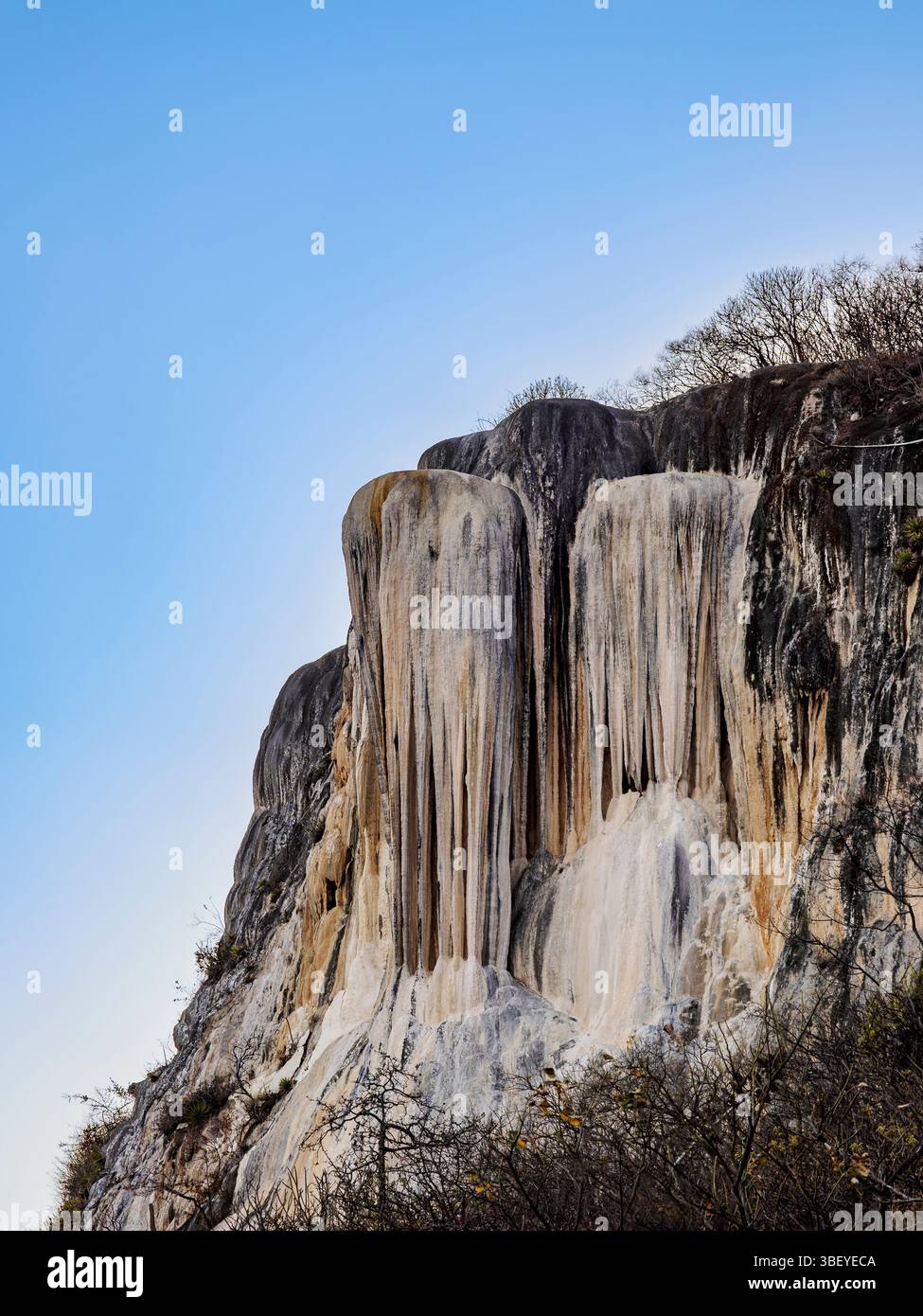 Petrified Waterfall at dusk, Hierve el Agua, San Lorenzo Albarradas ...