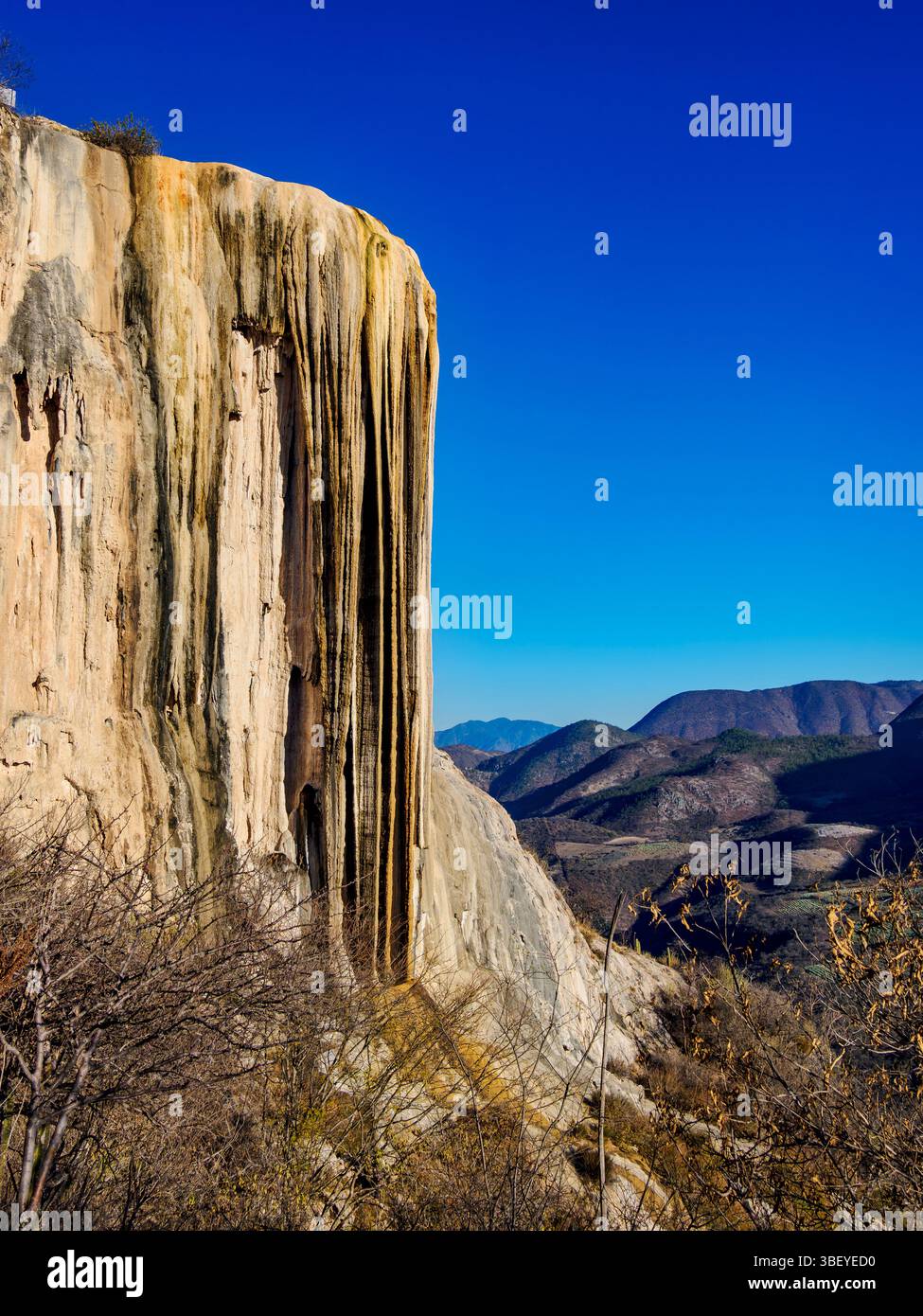 Petrified Waterfall at sunset, Hierve el Agua, San Lorenzo Albarradas ...