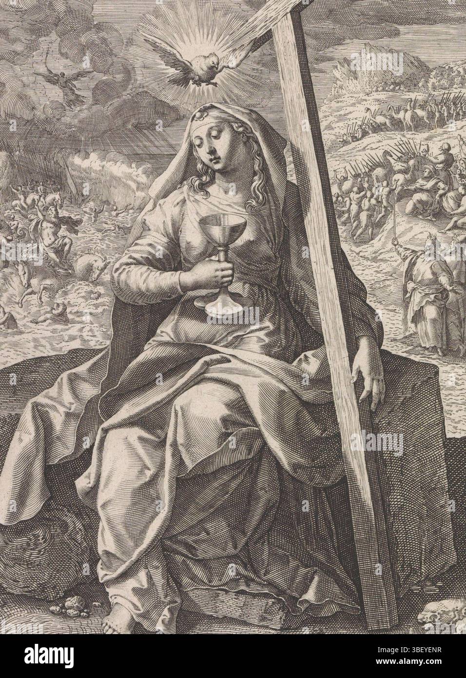 Christian cross engraving drawing hi-res stock photography and images ...