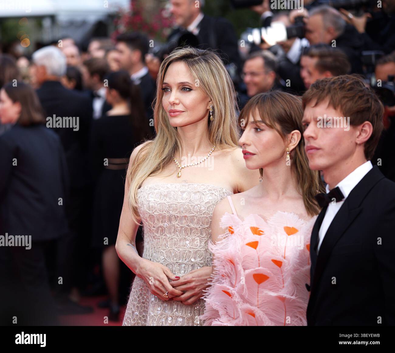 Hollywood Star Angelina Jolie with Marie Colomb and Finn Bennett on the ...