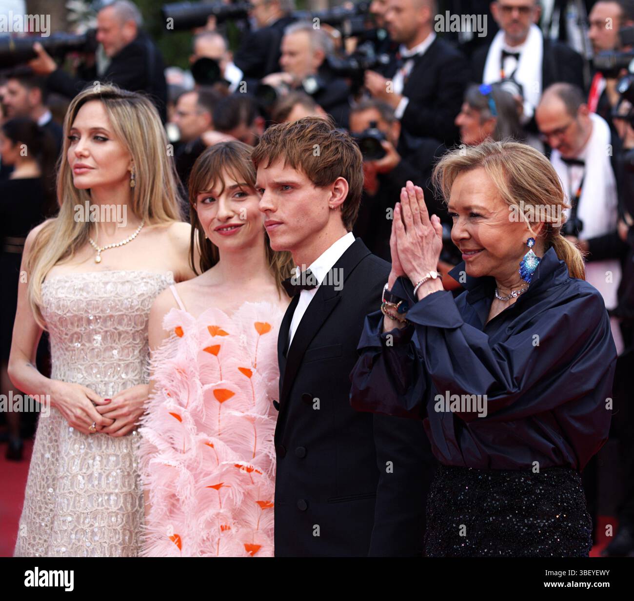 Hollywood Star Angelina Jolie with Marie Colomb and Finn Bennett on the ...