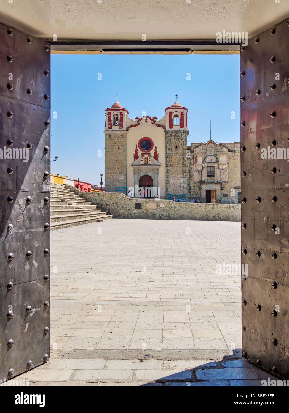 View over Plaza de la Danza towards San Jose Church, Oaxaca de Juarez ...