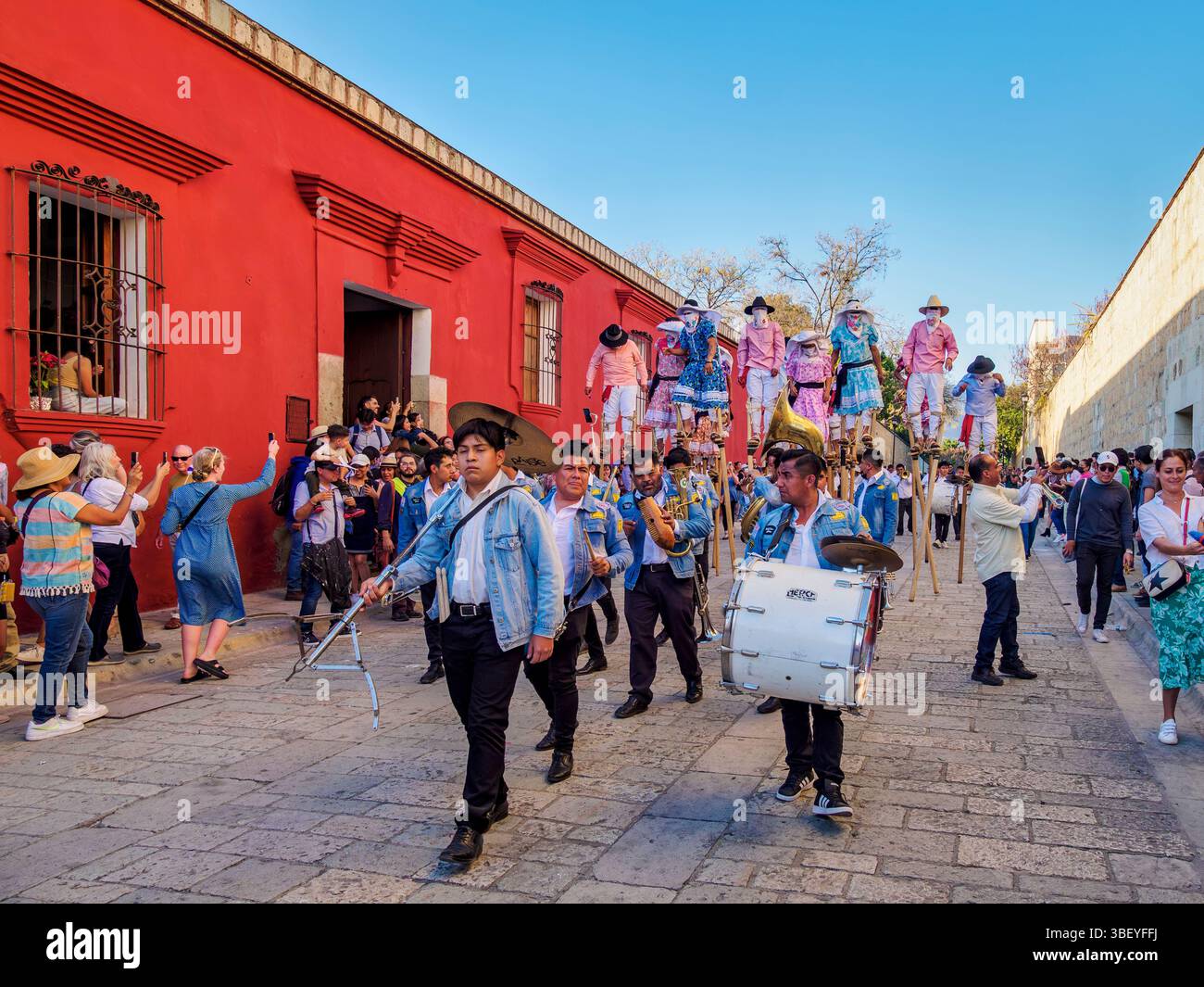 Carnival Parade at the Macedonio Alcala Street, Oaxaca de Juarez ...